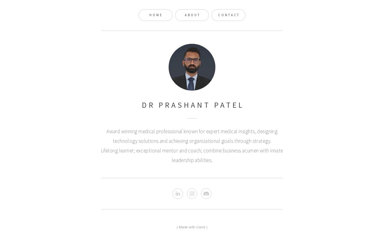 Dr Prashant Patel